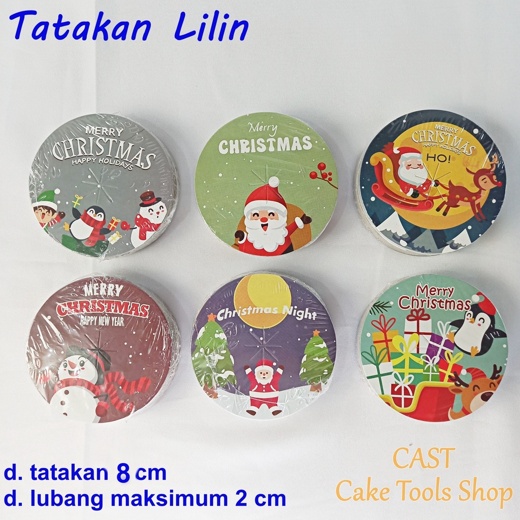 Jual Tatakan Lilin Natal 8 cm 50 pcs | Shopee Indonesia