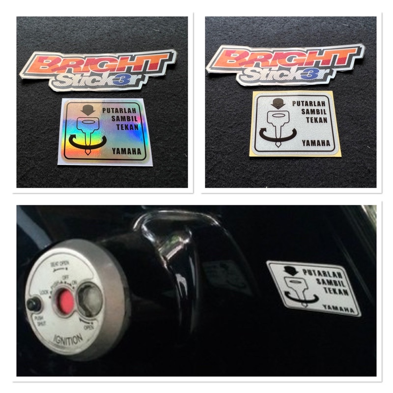 Jual STICKER STIKER WARNING PERINGATAN KUNCI YAMAHA PUTARLAH SAMBIL ...
