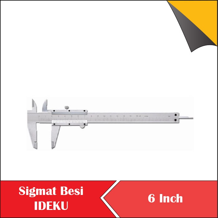 Jual SIGMAT SIKMAT BESI 6 150MM 6 INCH 15CM 15 CM KOTAK KAYU VERNIER | Shopee Indonesia