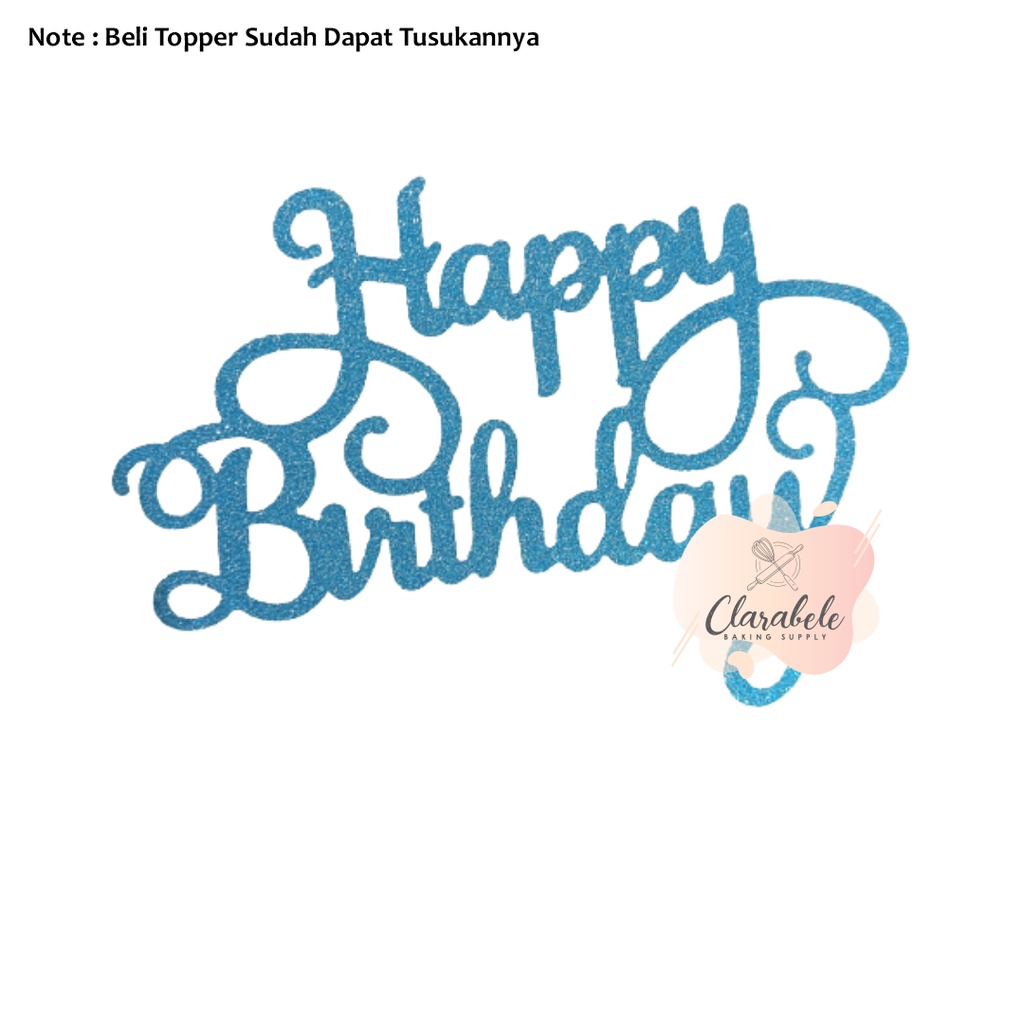 Jual Cake Topper Kertas HBD Glitter | Shopee Indonesia
