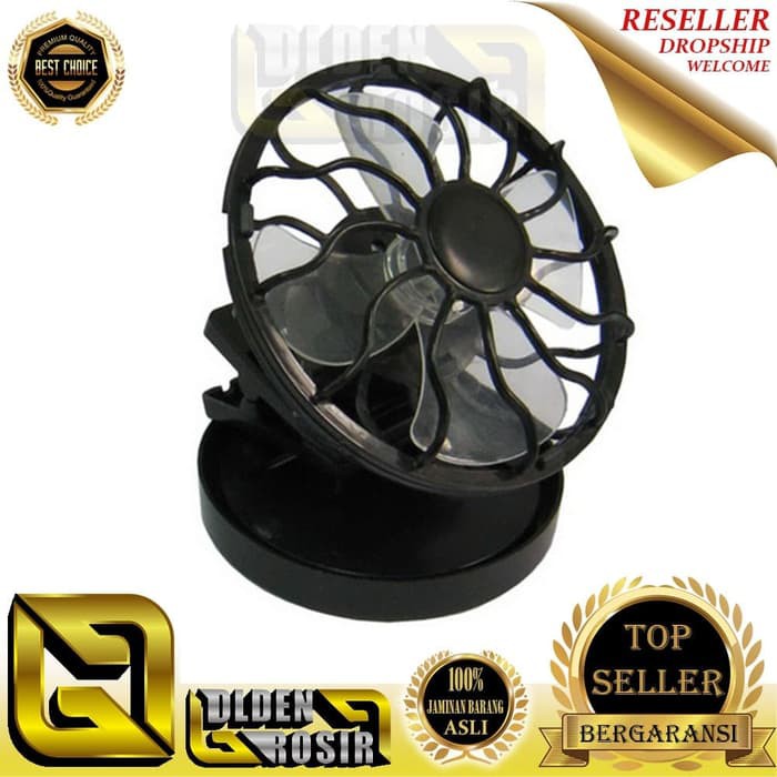 Jual Kipas Angin Mini Tenaga Solar Surya Matahari Portable Jepit Hitam ...