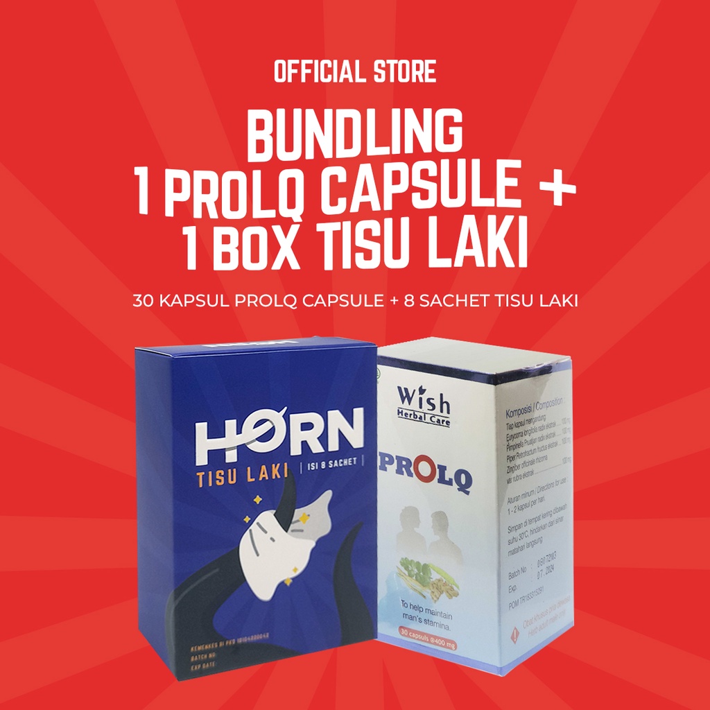 Jual Bundling HORN Tisu Laki x PROLQ Capsule | Shopee Indonesia