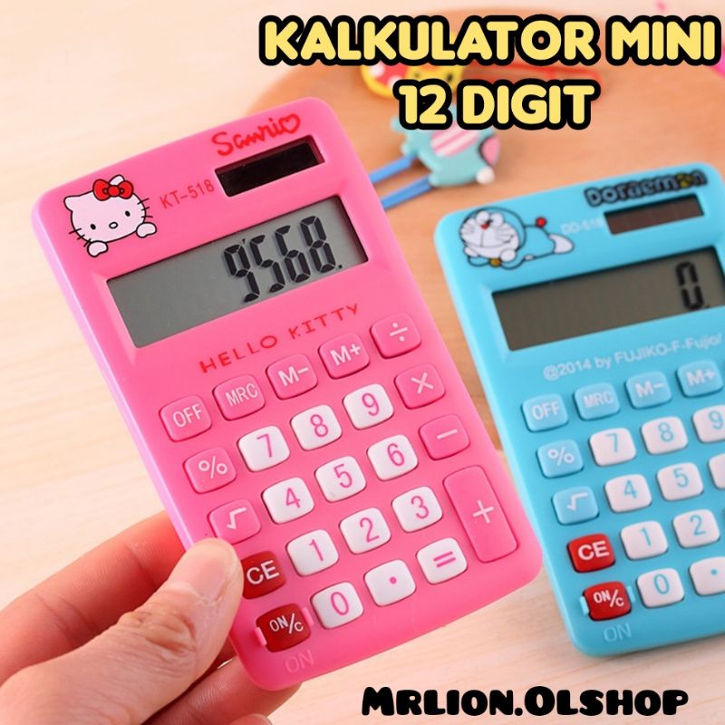 Jual Kalkulator Anak Sekolah Karakter 12 Digit⭐ Mrlion ⭐ | Shopee Indonesia