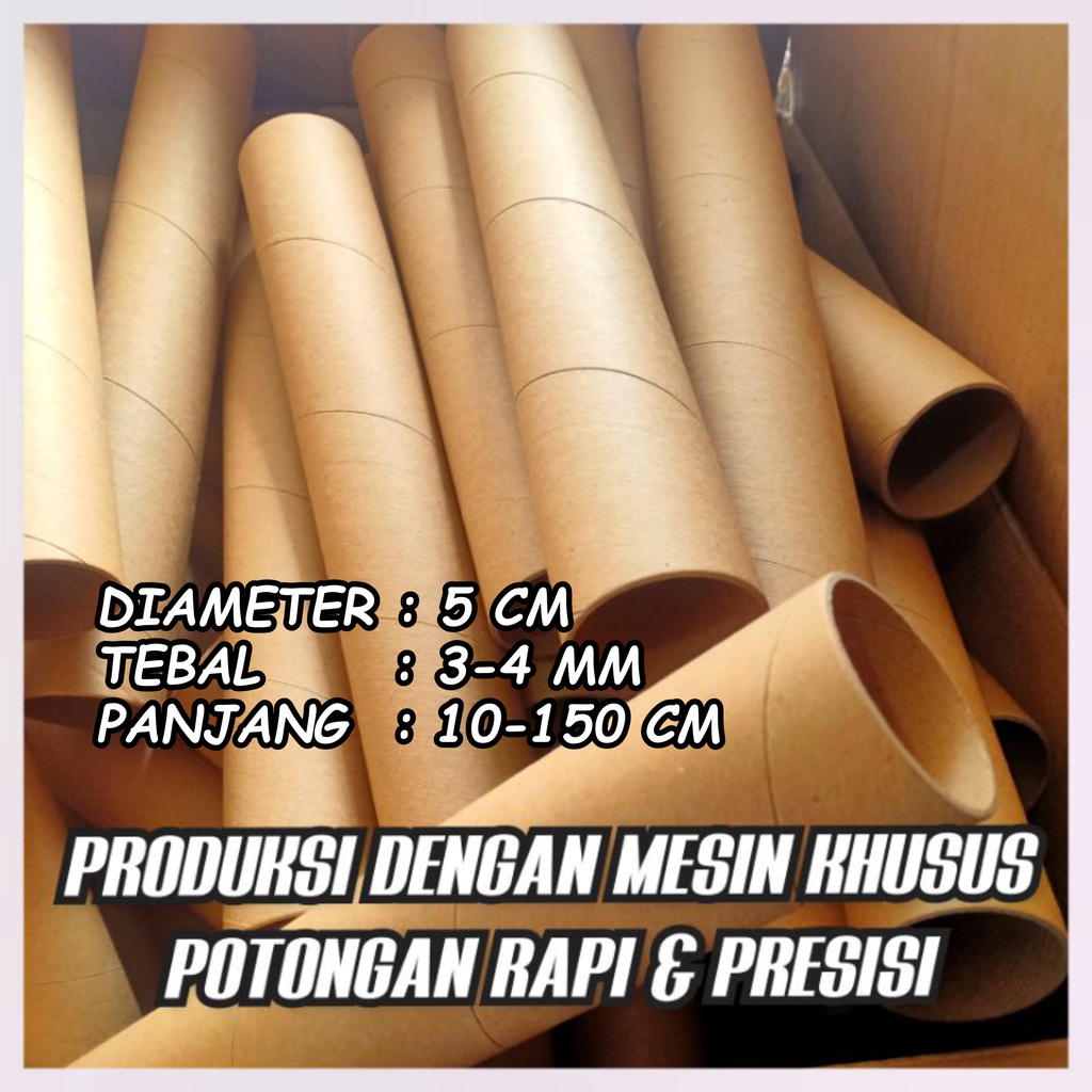 Jual 5 X160CM SELONGSONG KERTAS - CONES - TABUNG KARDUS - PAPER TUBE PAPER CORE DIAMETER 5 CM ...