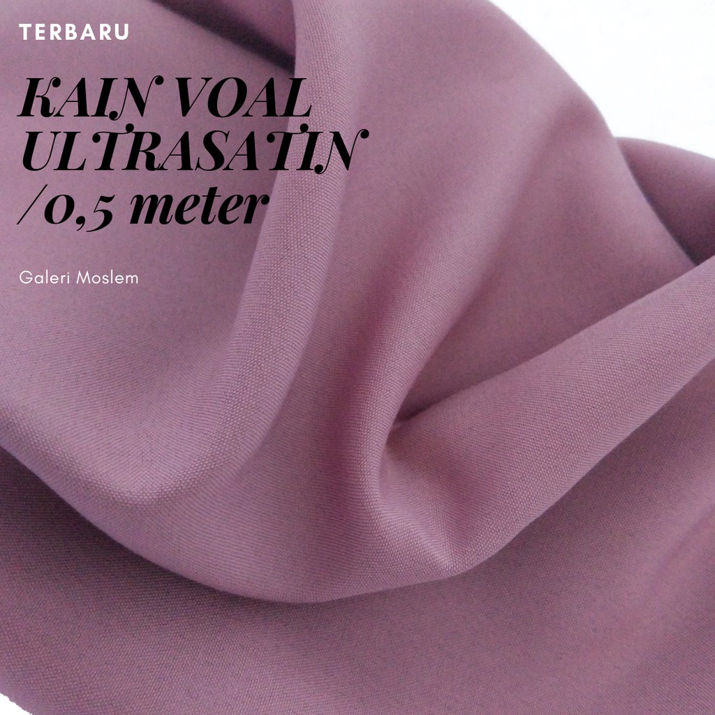 Jual KAIN VOAL PREMIUM ULTRASATIN ORIGINAL /0,5 METER | Shopee Indonesia