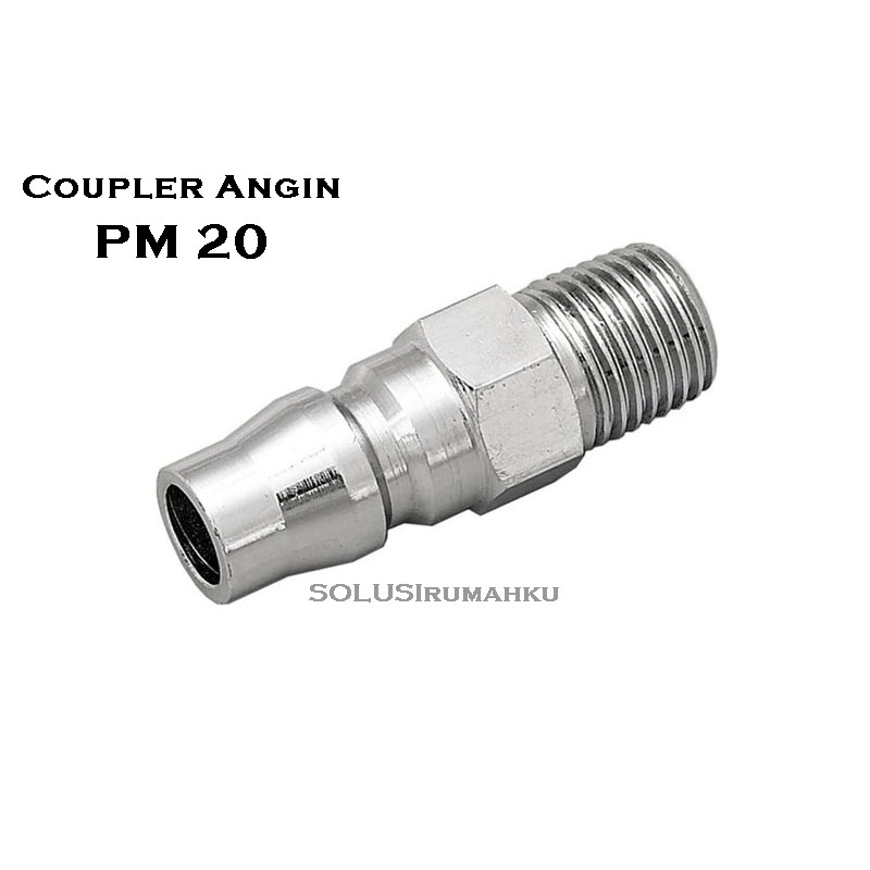 Jual PLUG Coupler Angin PM 20 / Sambungan Selang Kompresor DRAT LUAR 1/ ...