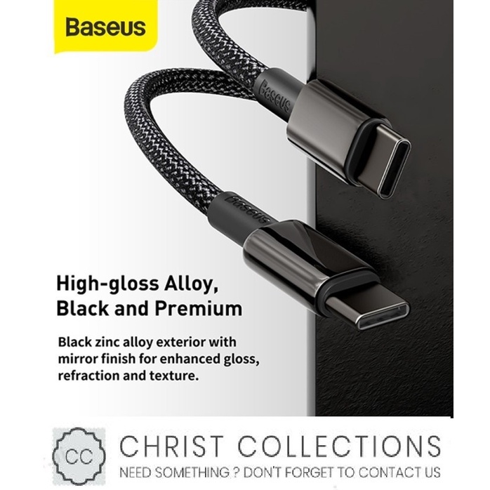 Jual BASEUS KABEL DATA TYPE C TO TYPE C FAST CHARGING 100W MACBOOK ...