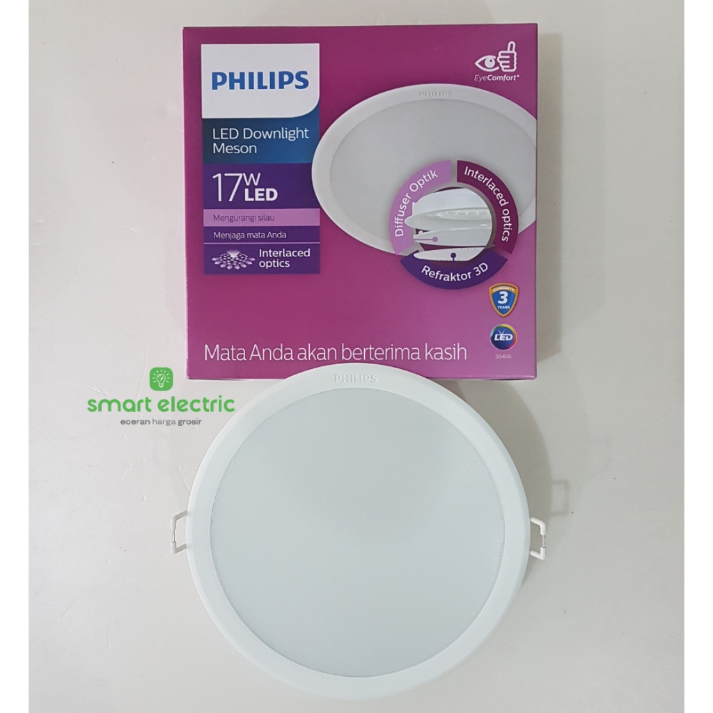 Jual Philips Meson 17 Watt Bulat Lampu LED Downlight Ceiling Tanam ...