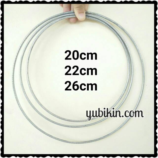 Jual 1 Buah Ring Besi Bulat 20cm /22cm /26cm Warna Silver Tebal 4mm ...