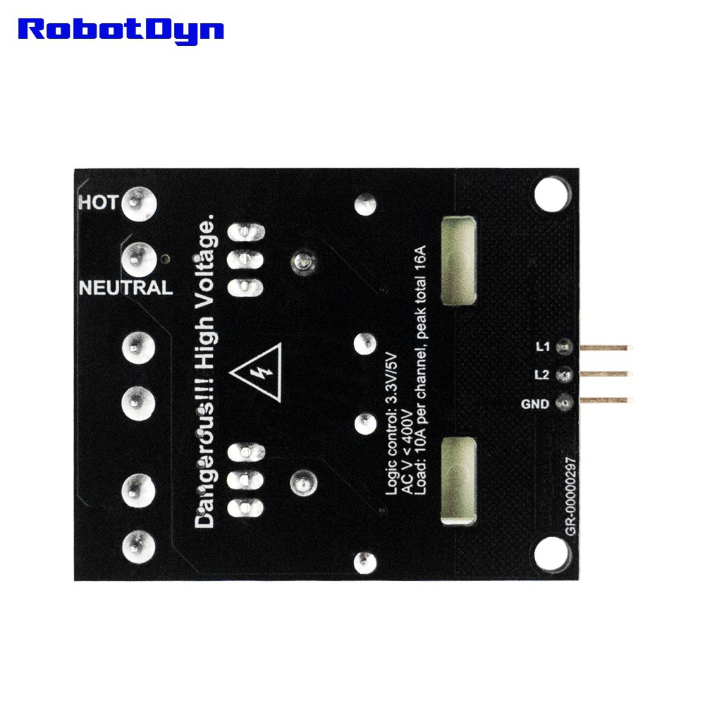 Jual ROBOTDYN 2 CHANNEL THYRISTOR AC 220V 110V 5A PEAK 10A SWITCH CONTROL MODULE DC 3.3V 5V ...