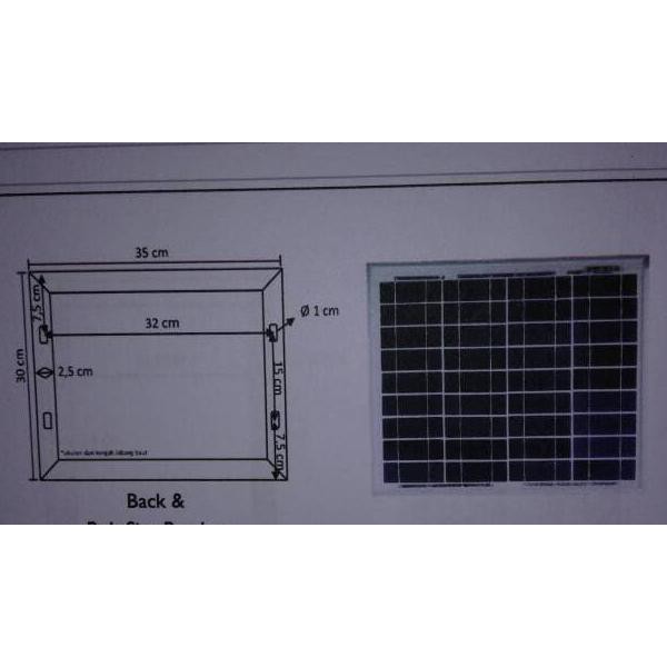Jual Modul Solar Cell Panel Surya 10W 10Wp 10Watt 10 W Wp Watt Peak ...