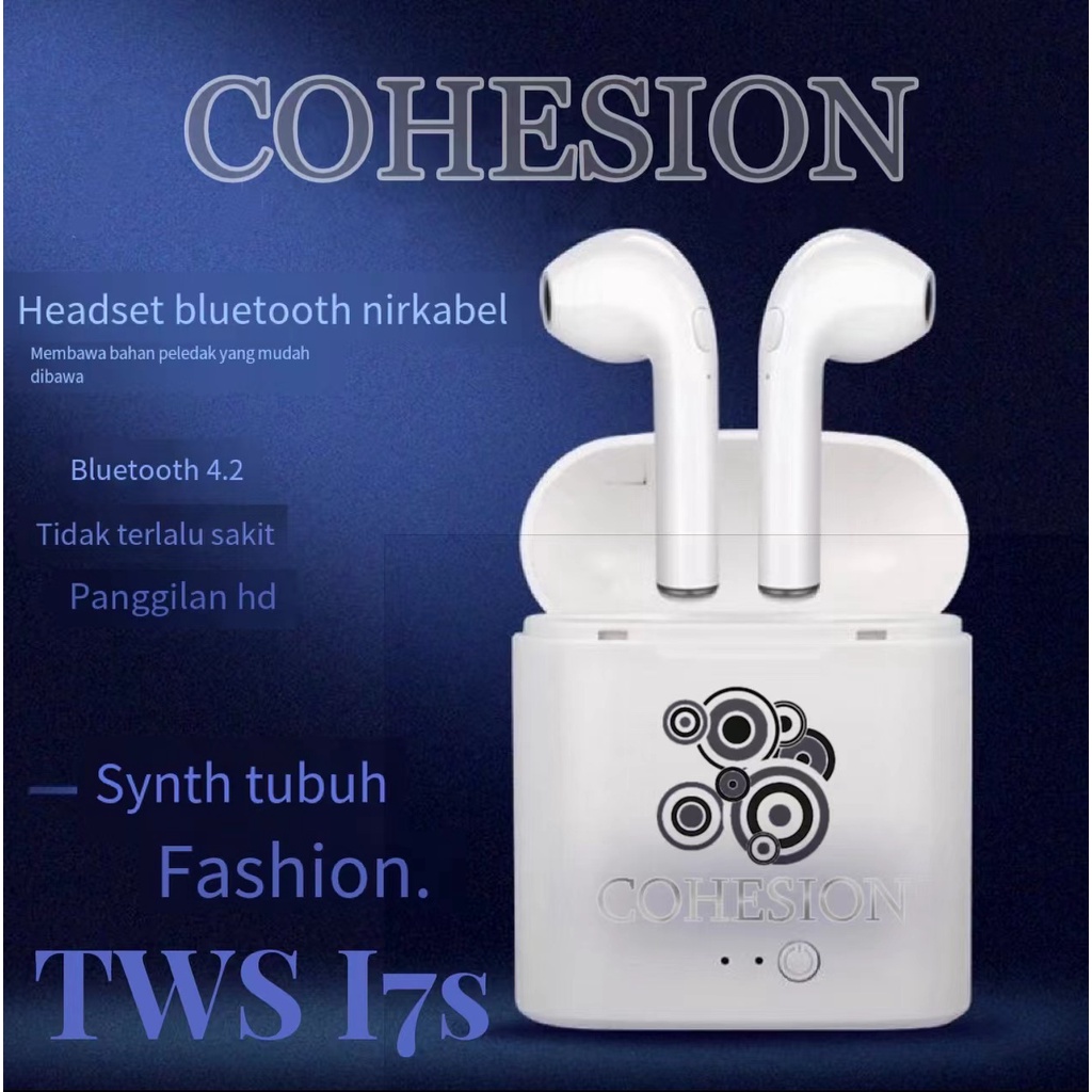 Jual COHESION HEADSET EARPHONE BLUETOOTH 5.0 HBQ i7s&i12&i13DOUBLE SPORT TRUE WIRELESS TWS IOS ...