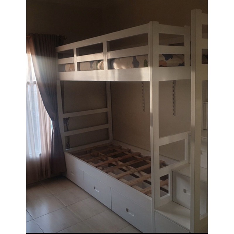 Jual dipan divan kayu ranjang tingkat dipan susun bunk bed | Shopee ...