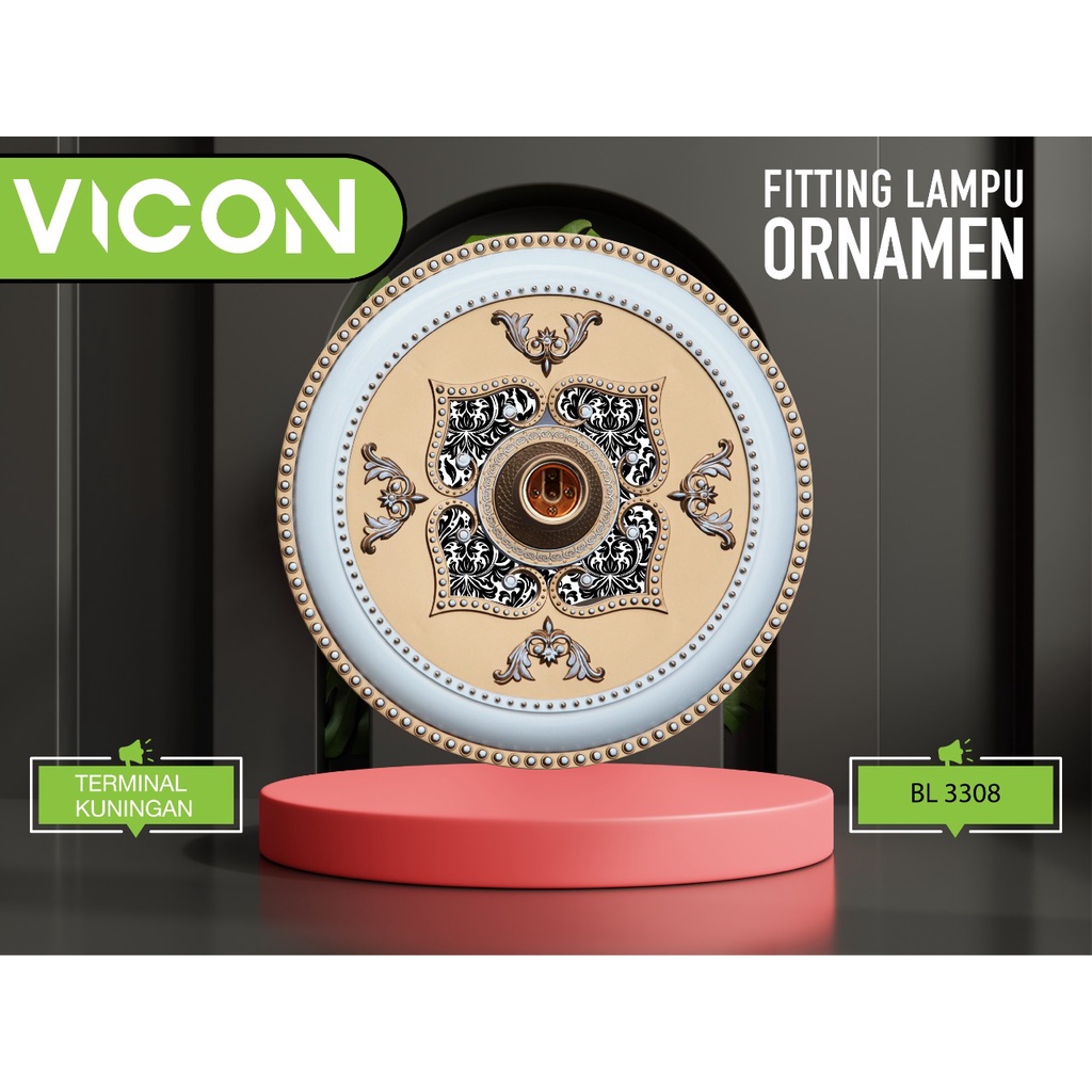 Jual Fitting lampu Plafon / Fitting Hias Modern / fitting ornamen PVC ...
