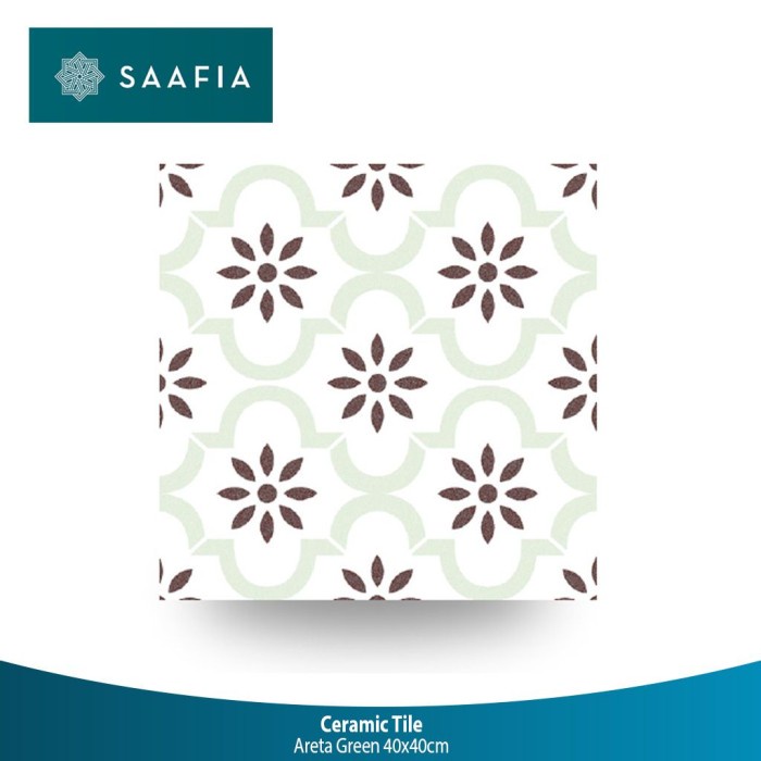 Jual KERAMIK 40X40 ARETA GREEN MATT - MULIA TILE | Shopee Indonesia