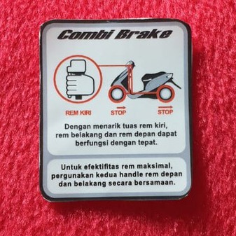 Jual Sticker / Striping / Lis body motor perlengkapan Honda COMBI BRAKE ...