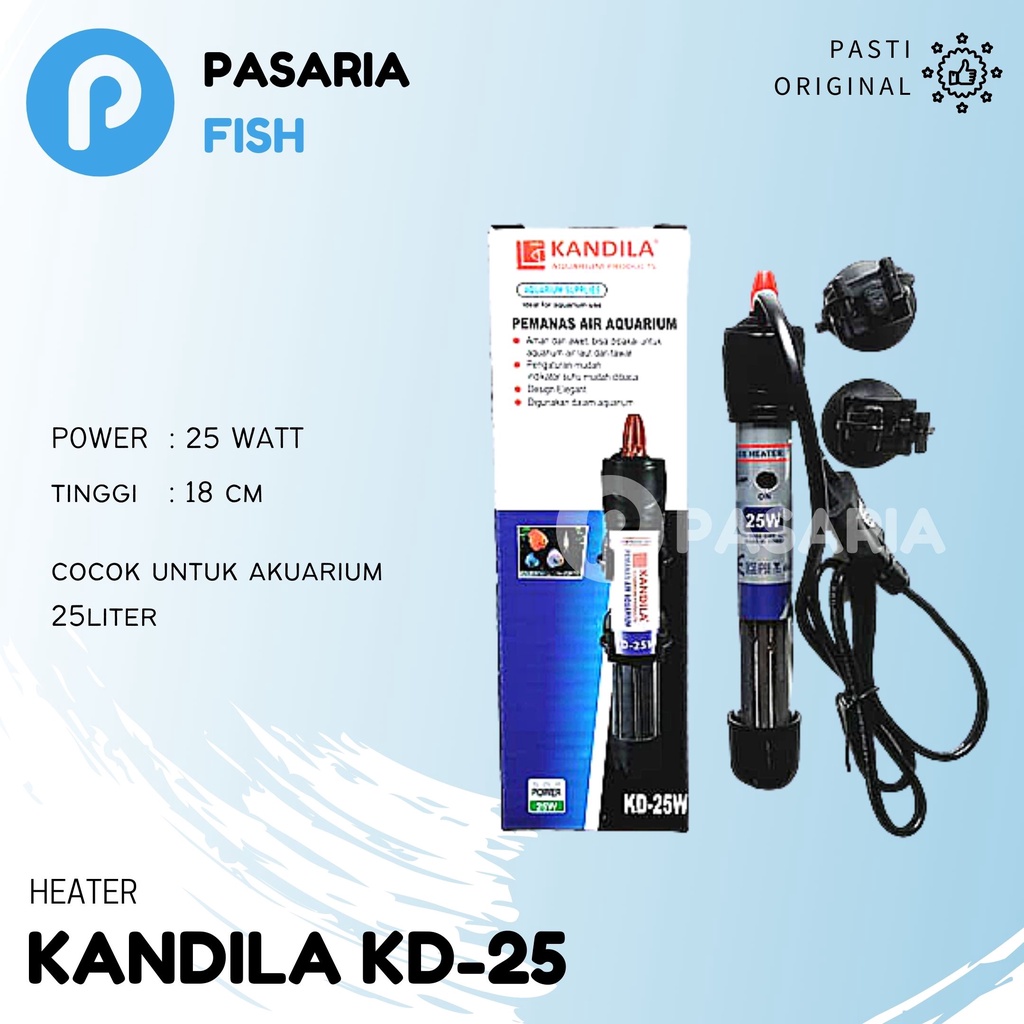 Jual Glass Water Heater/Penghangat Air Akuarium KANDILA KD 25 Watt ...