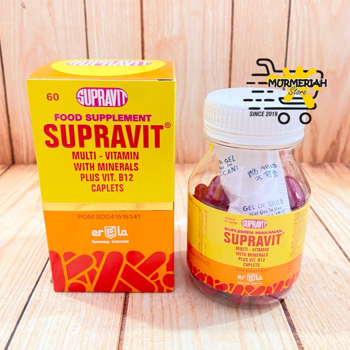Jual Supravit Multivitamin & Mineral / Vitamin C & B complex 60 kaplet | Shopee Indonesia