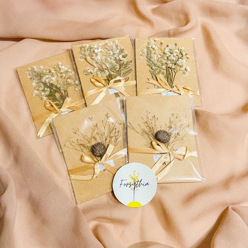 Jual Greeting Card with Dried Flower/ Kartu Ucapan Bunga Kering ...