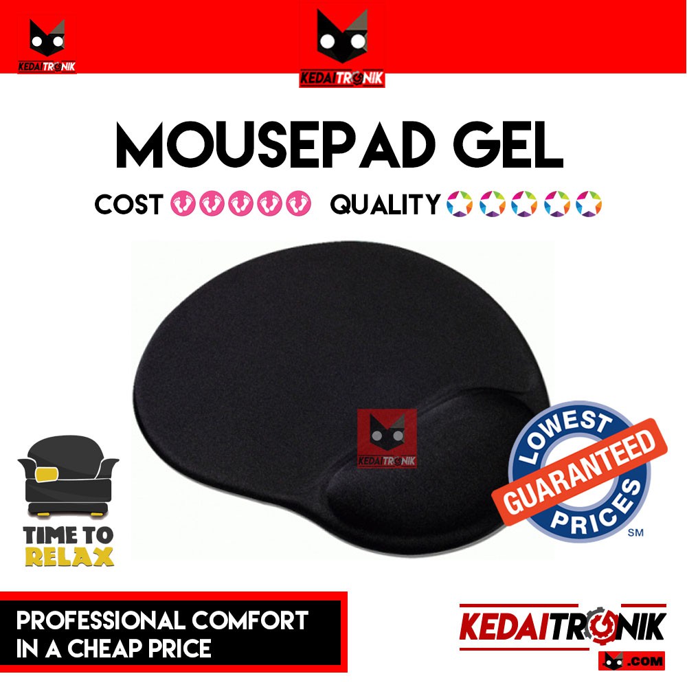 Jual Mousepad Gel Bantal MURAH Mouse Pad Comfort Anti Slip Wrist Rest ...
