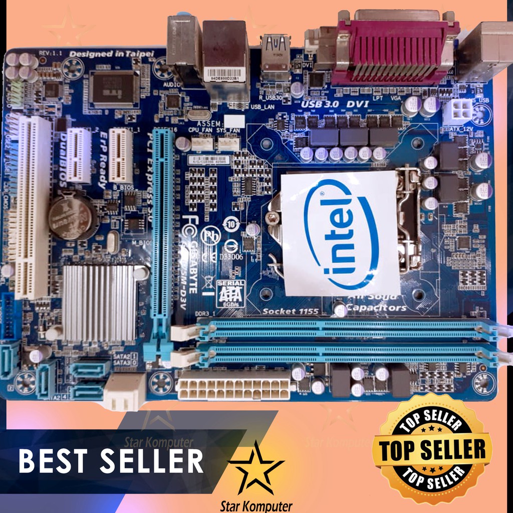 Jual MOTHERBOARD B75M GIGABYTE D3V LGA 1155 | Shopee Indonesia