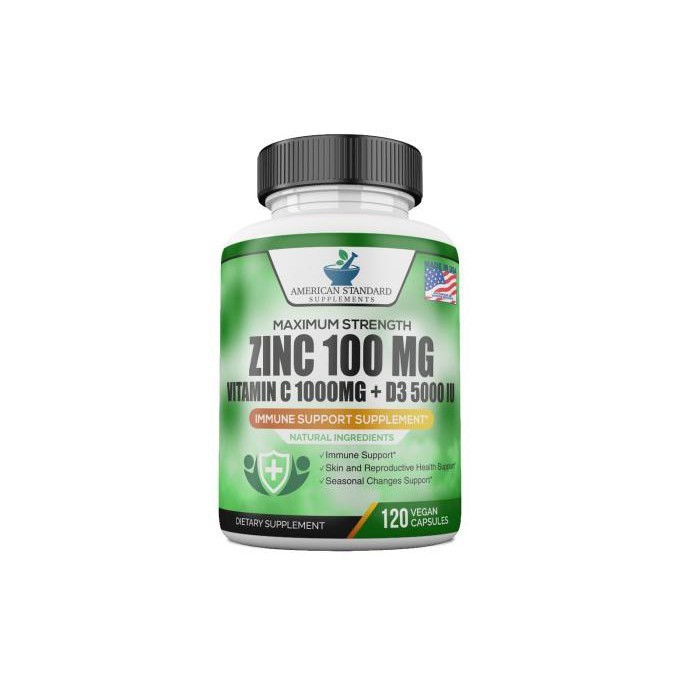Jual Zinc 100mg, Vitamin C 1000mg, Vitamin D 5000 IU 3 in 1 | Shopee Indonesia