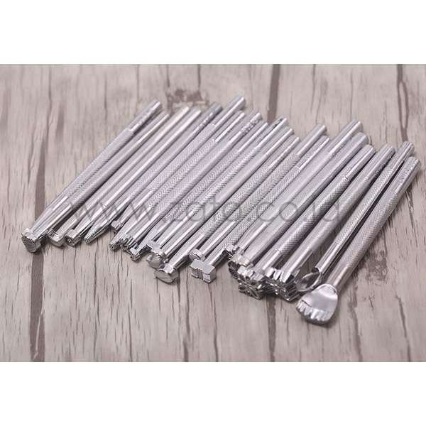 Jual Leather craft Stamp & Swivel cutter SET ( isi 20 pcs ) I PROMOB21 ...