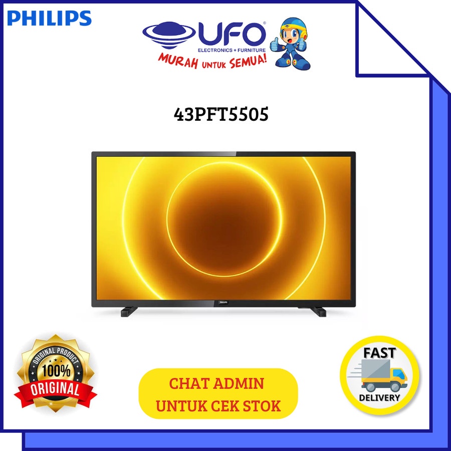 Jual PHILIPS 43PFT5505/70 LED TV Ultra Slim Full HD 43 INCH | Shopee Indonesia