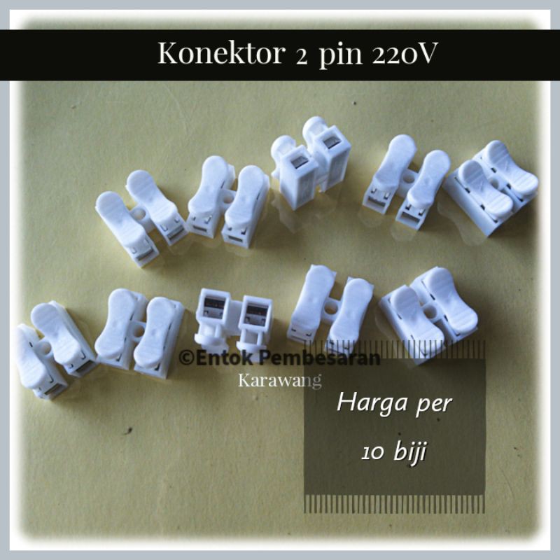 Jual konektor kabel 2 pin 220v 10 biji | Shopee Indonesia