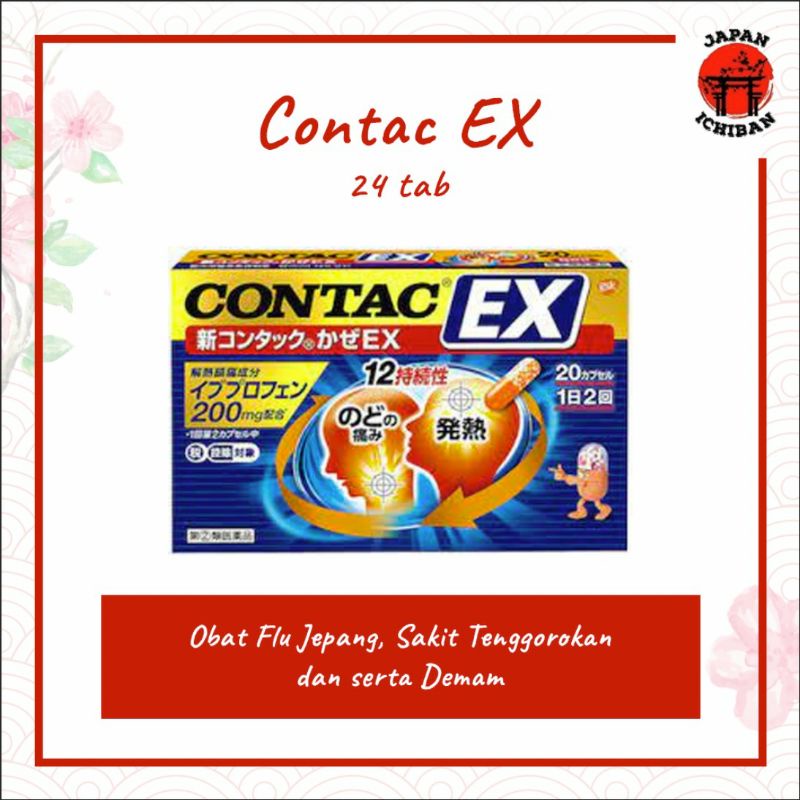 Jual CONTAC EX 24 tablet untuk Flu Demam Tenggorokan Original Jepang ...