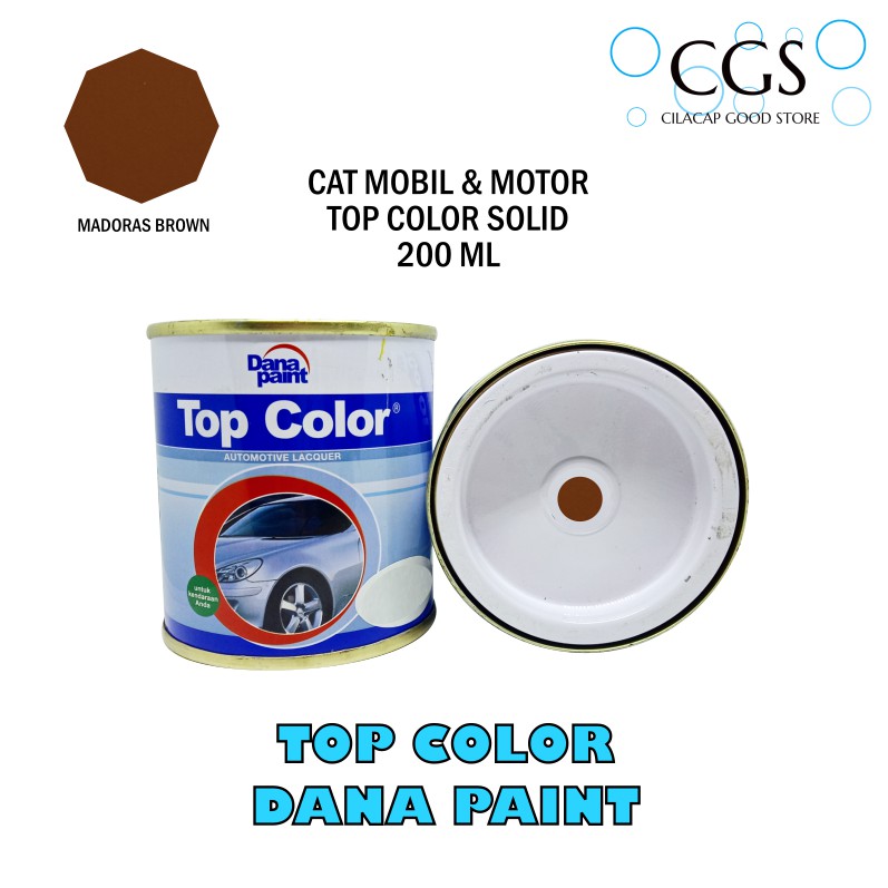 Jual CAT TOP COLOR MADORAS BROWN 200ml - cat top color coklat - cat ...