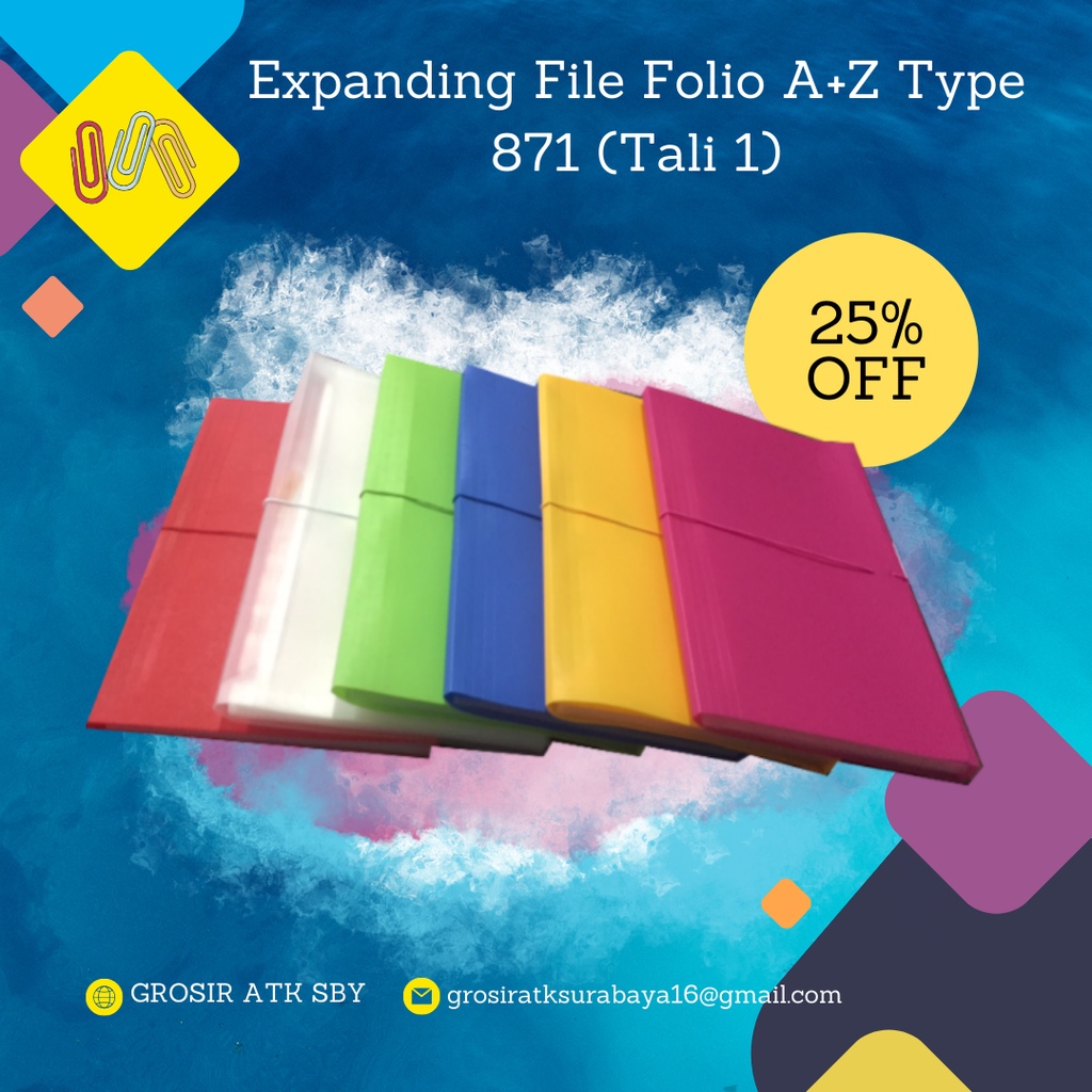 Jual Expanding File Ukuran Folio Type 871 (Tali 1) / 12 Sheet / Sekat ...