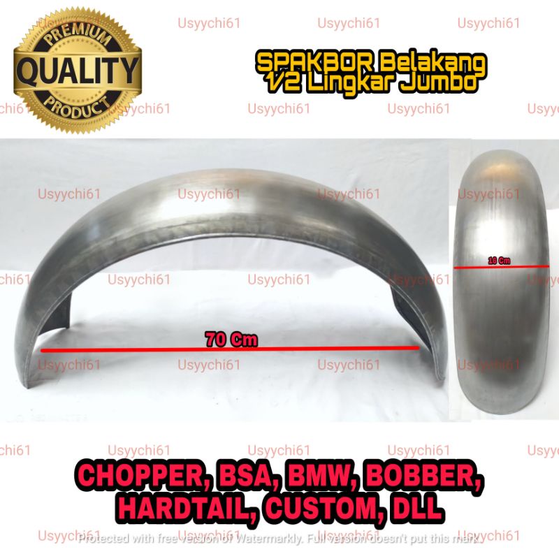 Jual Fender Spakbor Slebor Belakang Jumbo Setengah Lingkar Chopper BMW ...