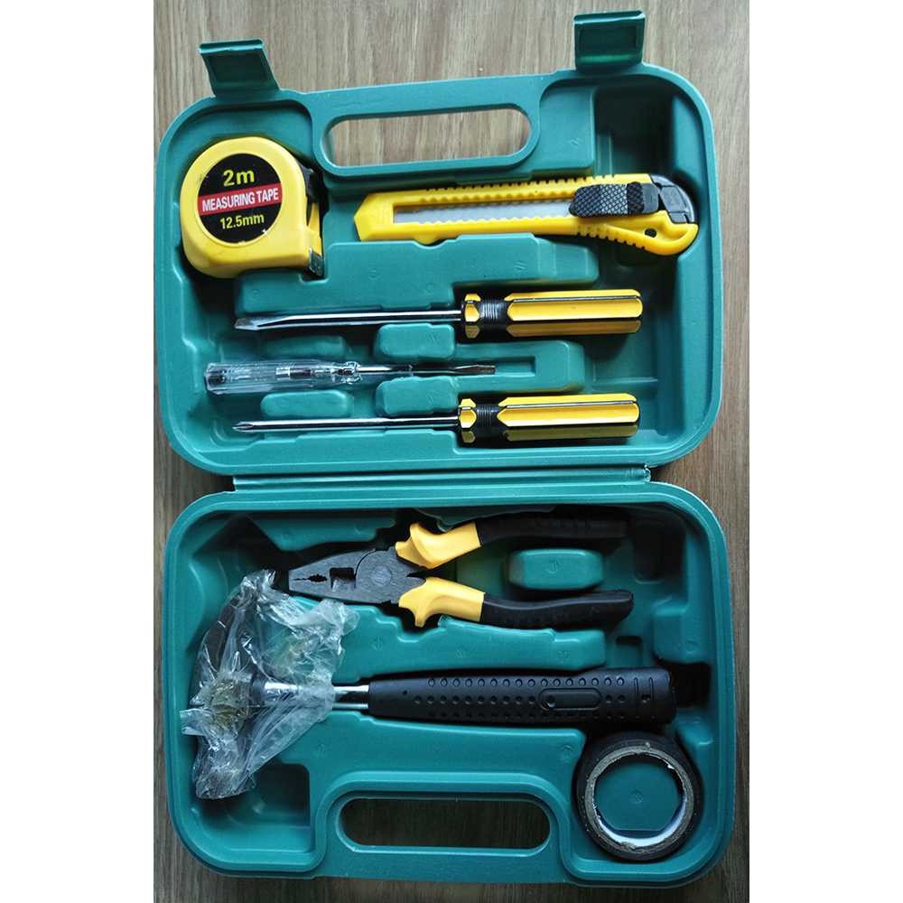 Jual SET ALAT PERKAKAS PALU TANG METERAN OBENG CUTTER TOOLBOX TESTER ...
