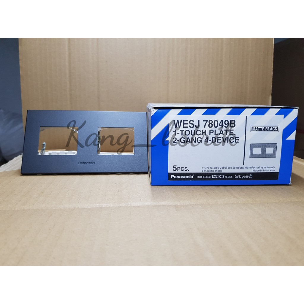 Jual Panasonic Frame Saklar 2 Gang WESJ78049B Black | Shopee Indonesia