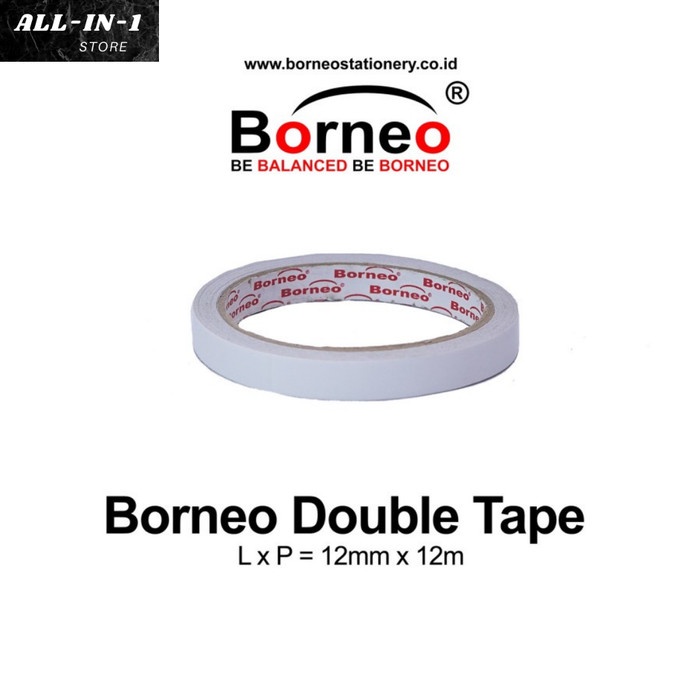 Jual Borneo Double Tape Panjang 12mm x 12m, Doble Tape Kuat | Shopee ...