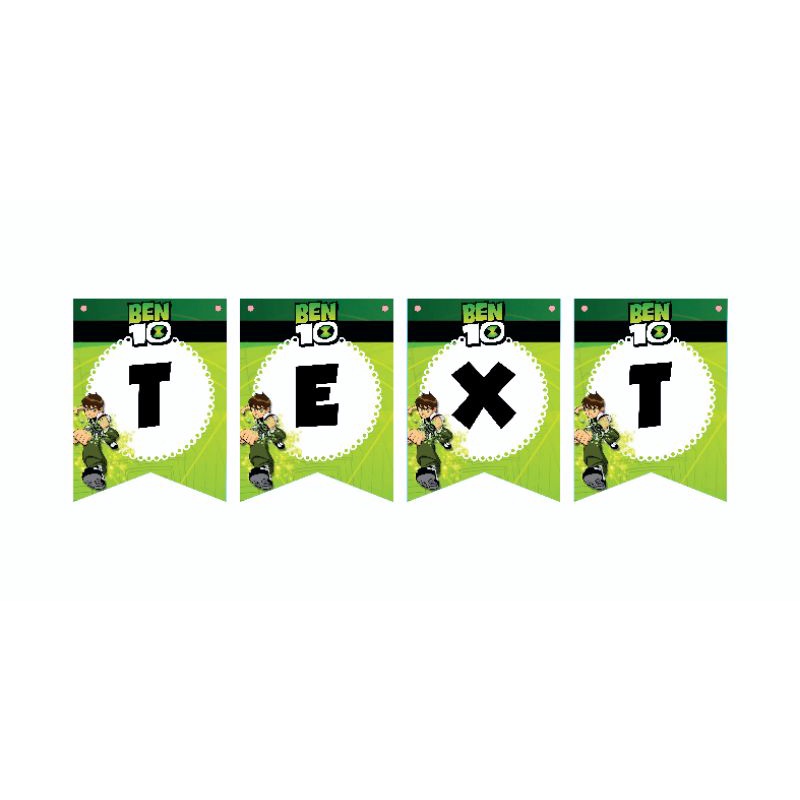 Jual Banner Flag Ben10 CUSTOM TEXT | Shopee Indonesia