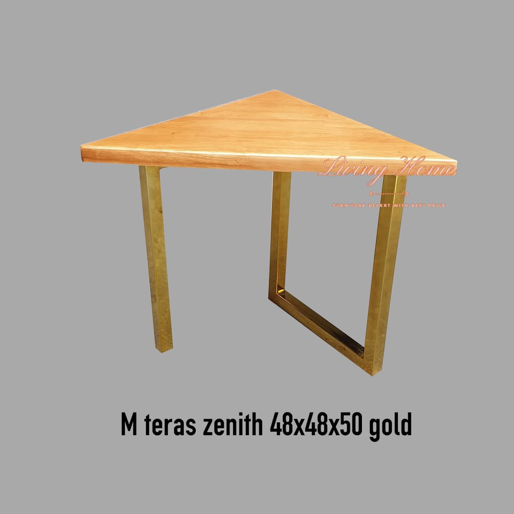 Jual Meja Teras MT Zenith Gold Segitiga Meja Kopi Samping Teras ...