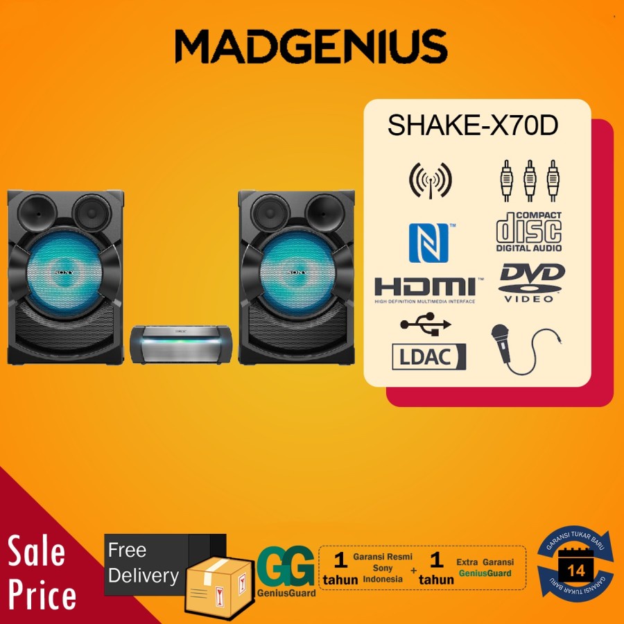 Jual SONY Original SHAKE-X70D / SHAKE X70D / SHAKEX70 Home Audio DVD ...