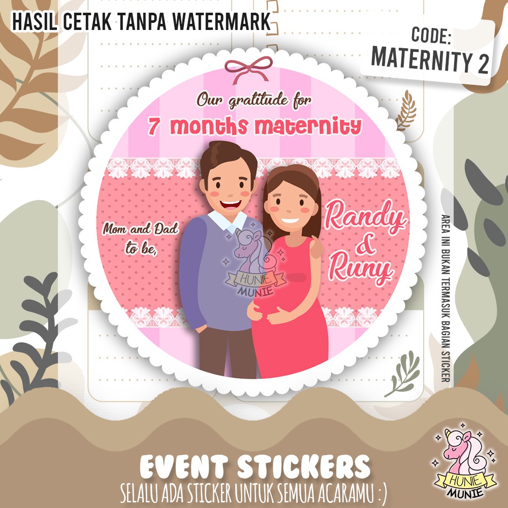 Jual Sticker Acara - Tasyakuran Kehamilan Maternity Aqiqah Rumah Tedak ...