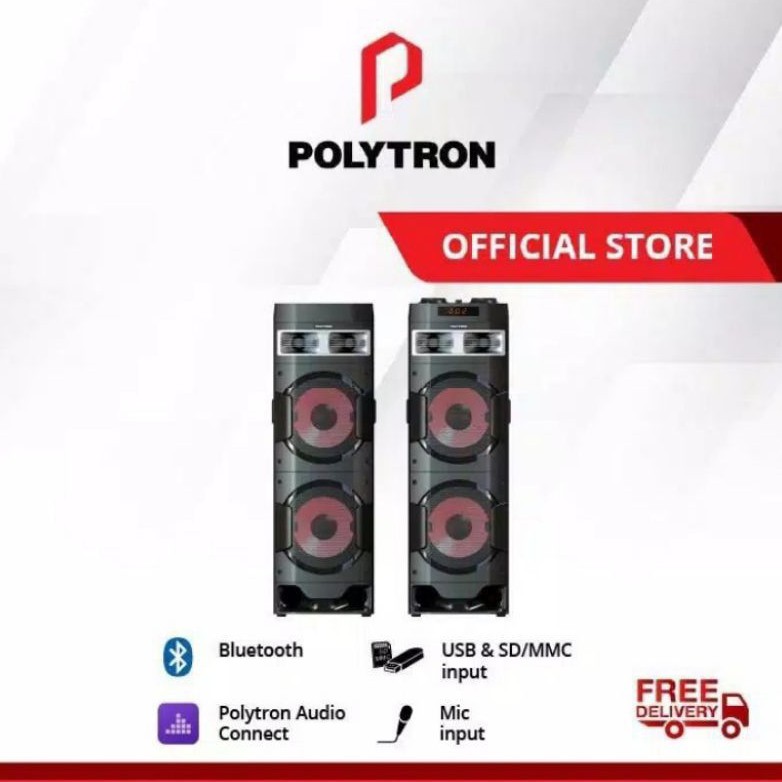 Jual SPEAKER POLYTRON PAS10D22B / PAS 10D22B BLUETOOTH | Shopee Indonesia