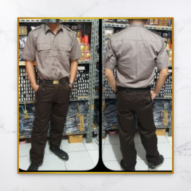 Jual STELAN SERAGAM SATPAM PDL PDH COKLAT TERBARU 2022 SERAGAM SECURITY PDL PDH CREAM BARU ...