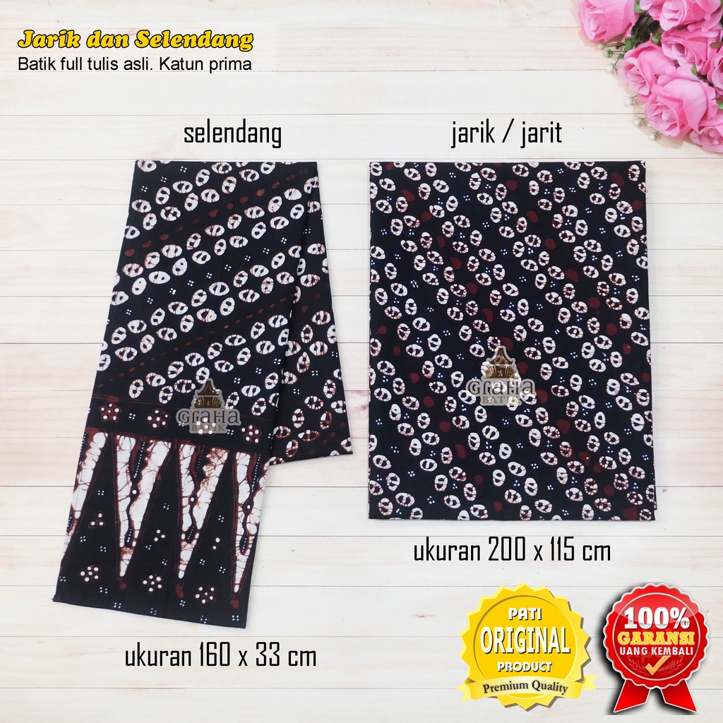 Jual JARIK JARIT SELENDANG KAIN BATIK TULIS BAKARAN PAKAIAN BAJU ADAT ...