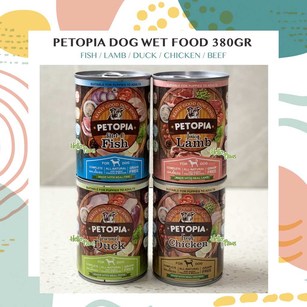 Jual Petopia Wet Dog Food 380gr - Makanan Kaleng Anjing / Makanan Basah ...