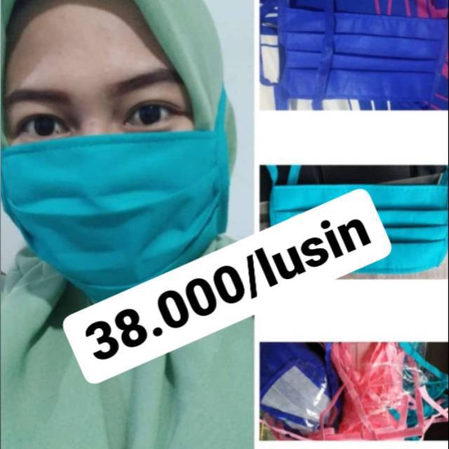 Jual PROMO!! Masker kain lusinan (hijab & non hijab) | Shopee Indonesia