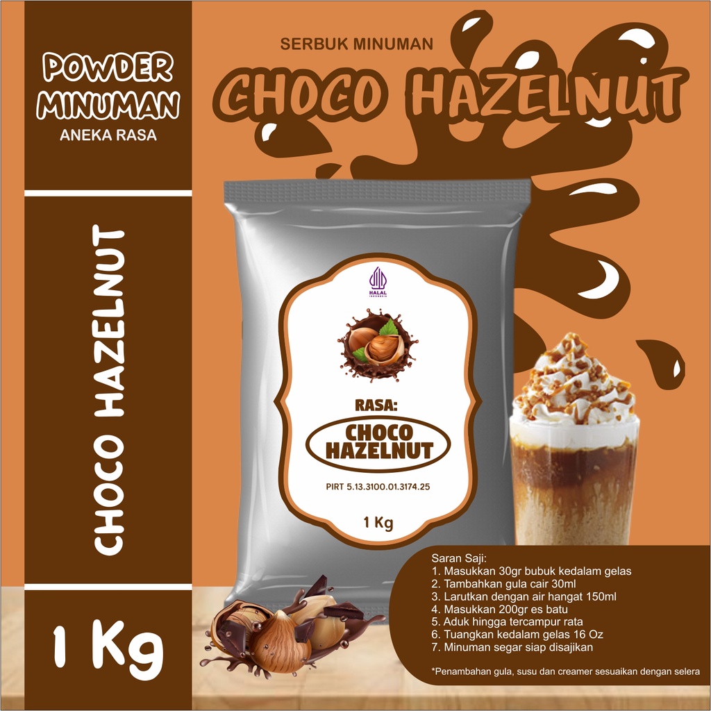 Jual Bubuk Serbuk Minuman 1kg Rasa Coklat Hazelnut Bubuk Minuman Kekinian Standar Instan Drink ...