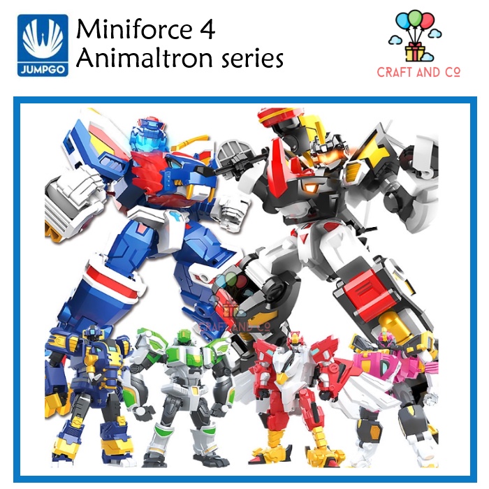 Jual Miniforce Jumpgo robot transform Sesion 4 Volt Lucy Max Sammy Leo ...