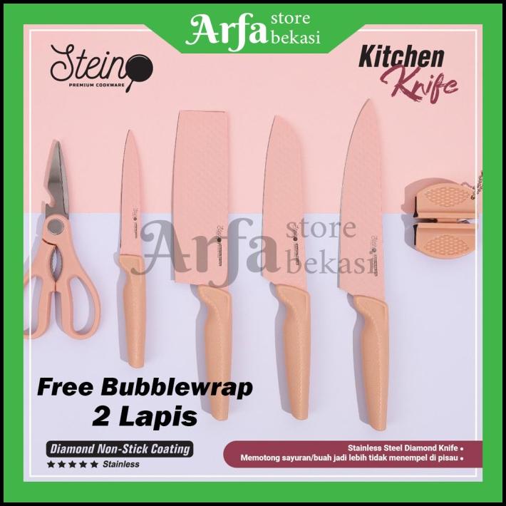 Jual Steincookware Diamond Knife Set 6 In 1 (Free Bubblewrap 2 Lapis ...