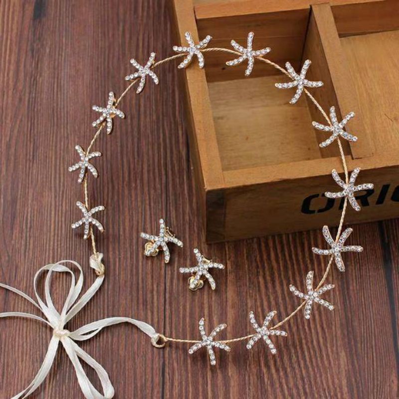 Jual hairpiece simple bintang headpiece rambut hijab aksesoris wedding ...