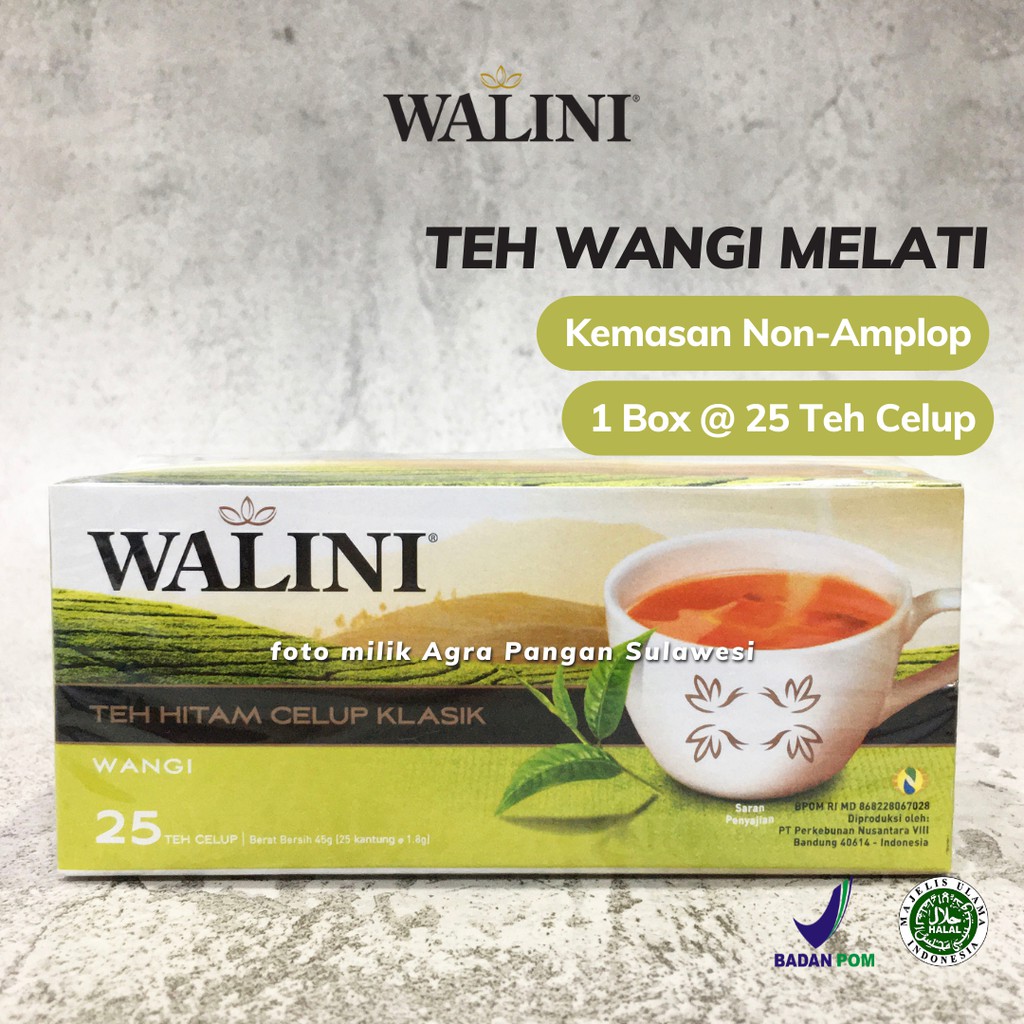 Jual Teh Melati Jasmine WALINI | Teh Celup Hitam Wangi Black Tea ...